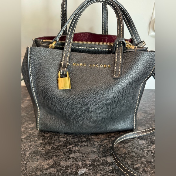 Marc Jacobs | Bags | Marc Jacobs The Grind Mini Tote Black Leather ...